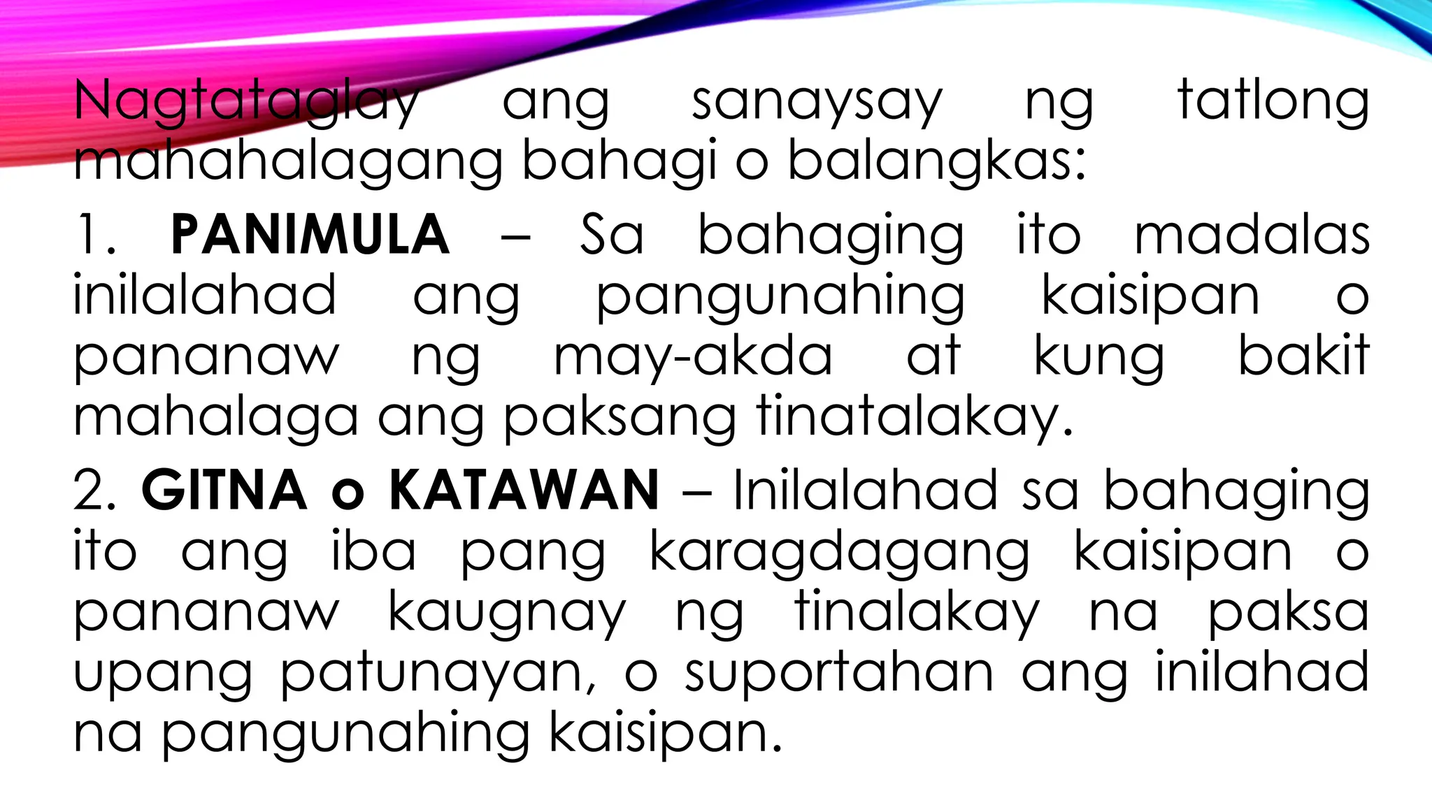 Elemento ng Sanaysay at ang kahalagahan nito | PPTX
