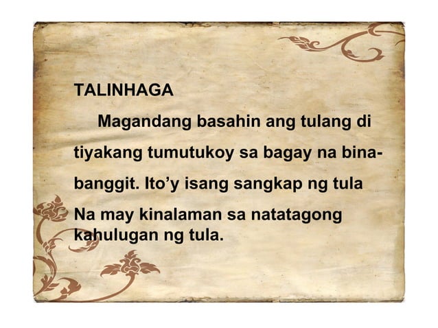 Elemento Ng Tula | PPT