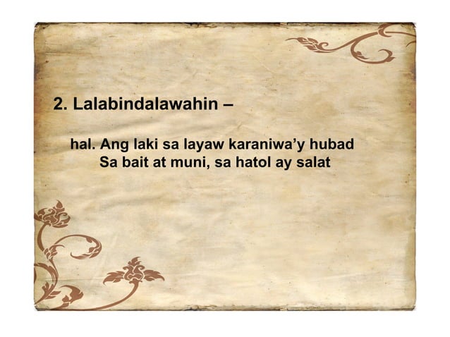 Elemento Ng Tula | PPT