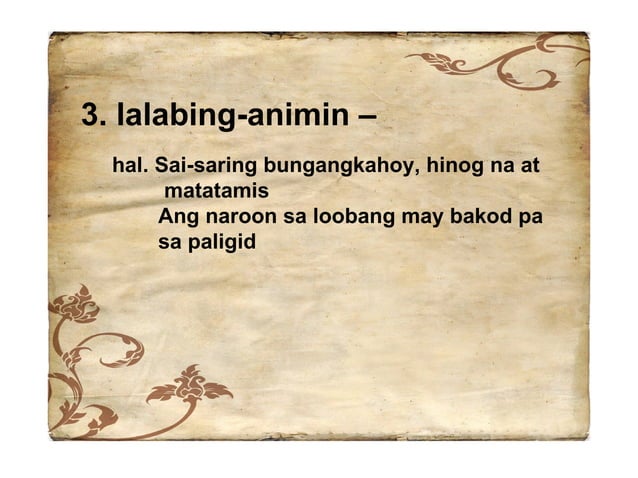 Elemento Ng Tula | PPT