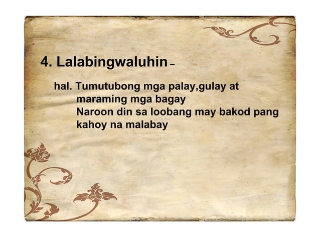 Elemento Ng Tula | PPT