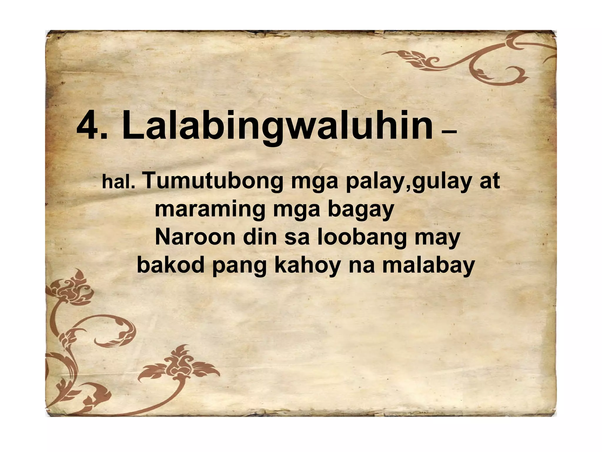 Elemento ng tula | PPT