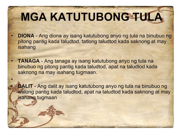 Elemento ng tula | PPT