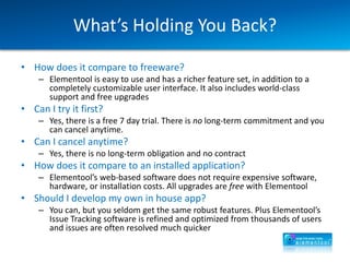 Elementool issue tracking | PPT