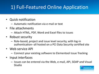 Elementool issue tracking | PPT