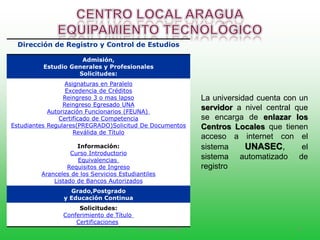 Elementos administrativos Universidad Nacional Abierta, Centro Local ...