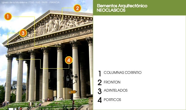 Elementos arquitectonico neoclasicismo