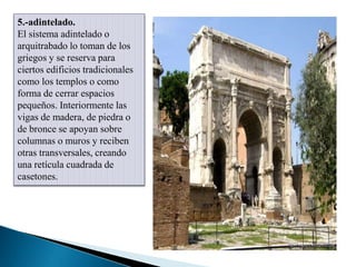 Elementos que caracterizan la arquitectura romana-celeste leon | PPTX