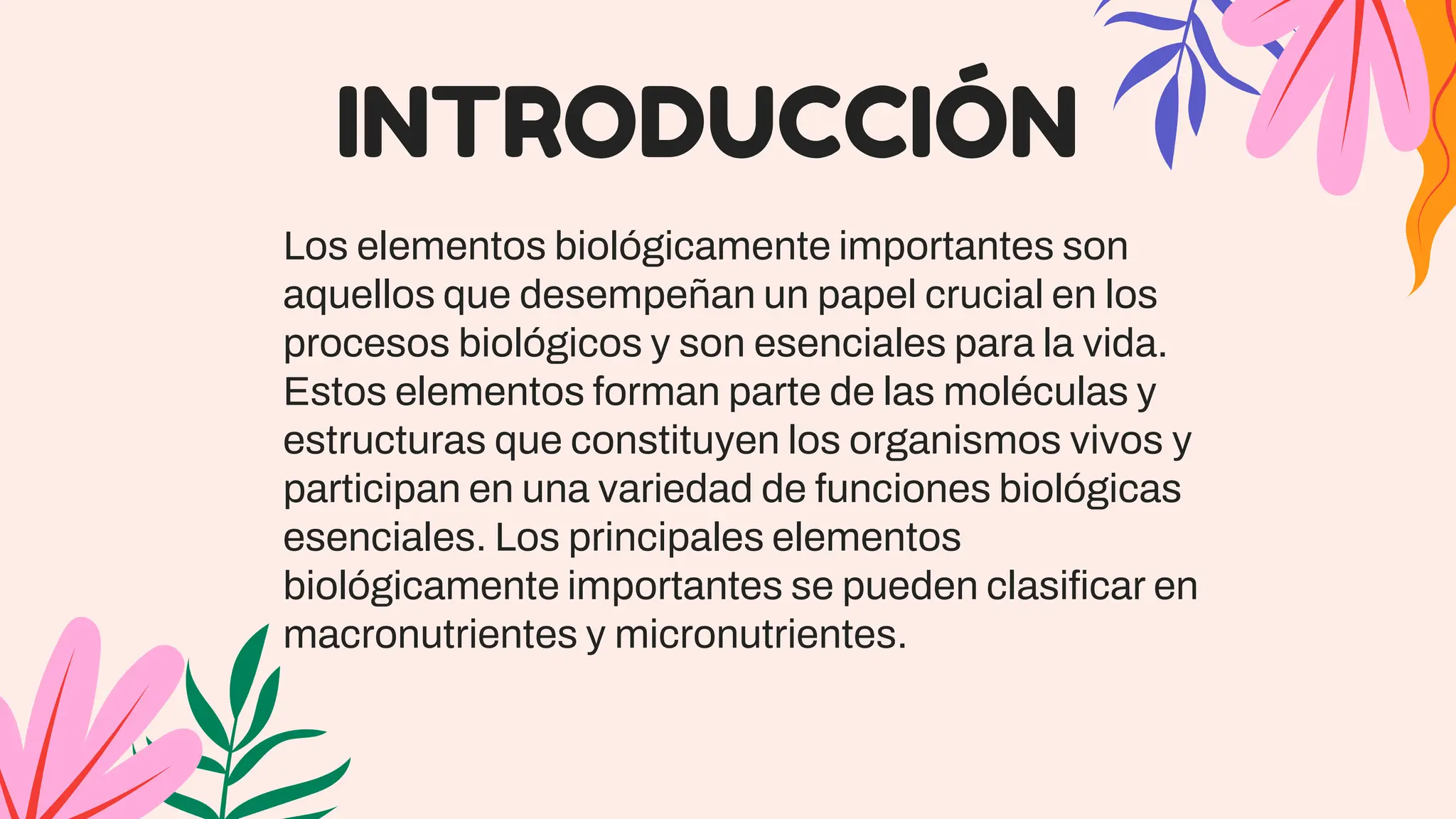 Elementos bio (4).pptx los mas importantes | PPT