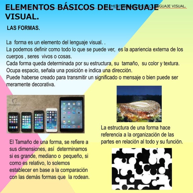 Elementos básicos del lenguaje visual EPVA | PPTX
