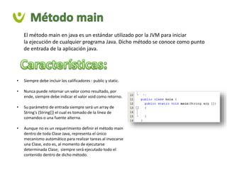 Elementos caracteristicos de la poo | PPTX