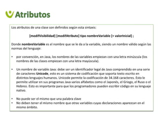 Elementos caracteristicos de la poo | PPTX