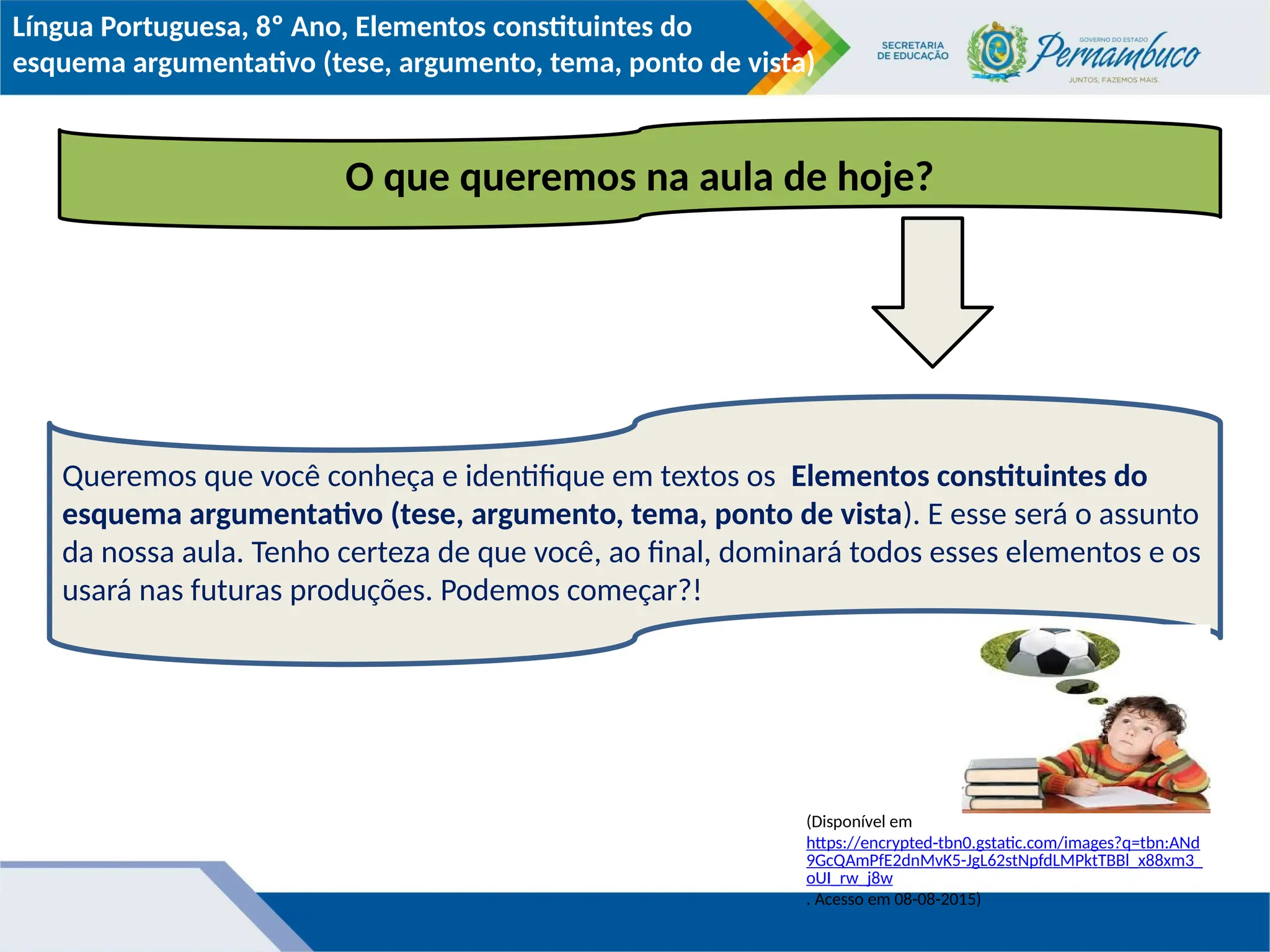Elementos constituintes do esquema argumentativo (tese, argumento, tema ...