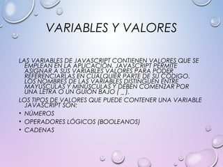 Elementos de JavaScript | PPT