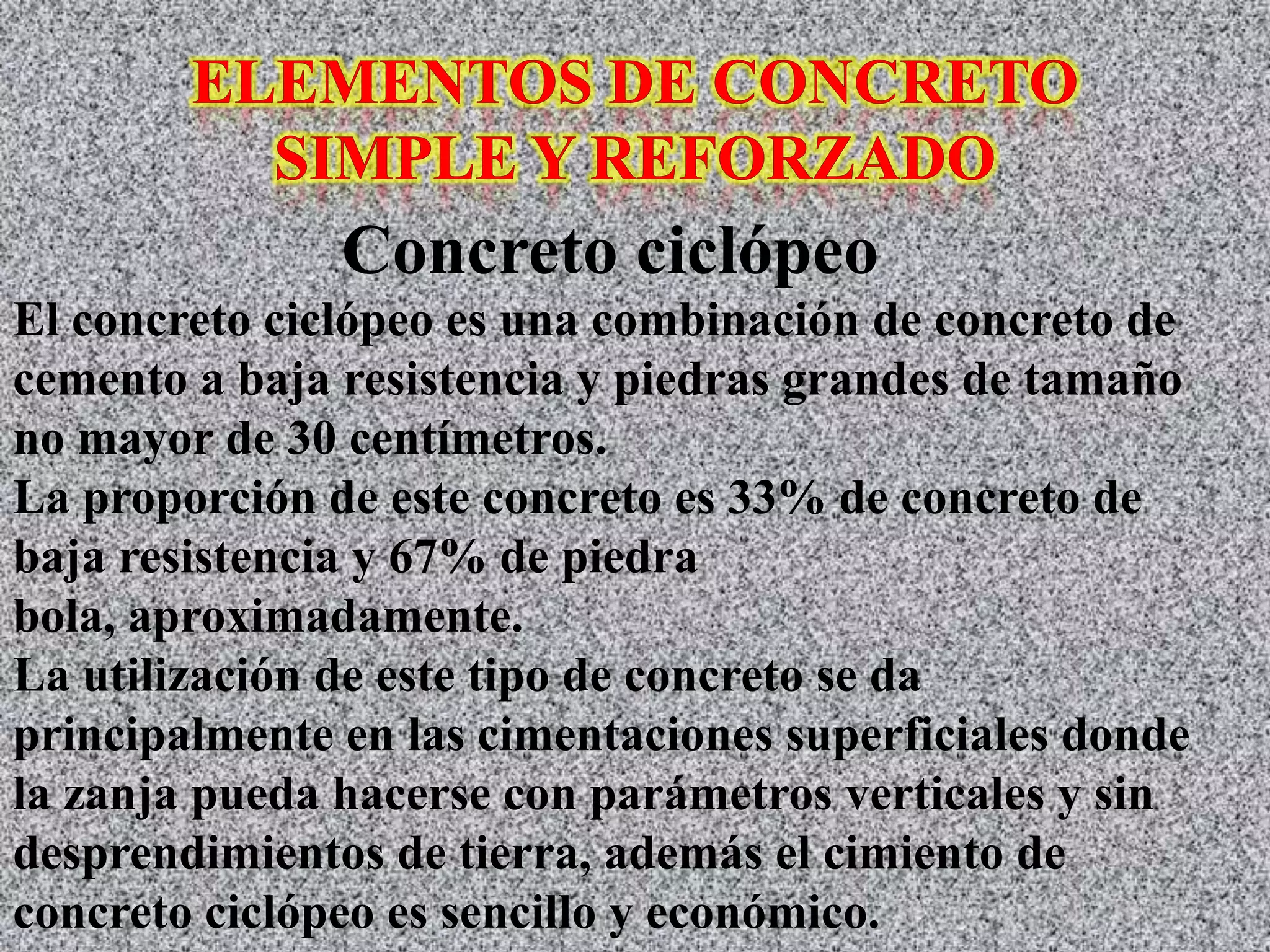 Elementos de concreto simple y reforzado | PPT