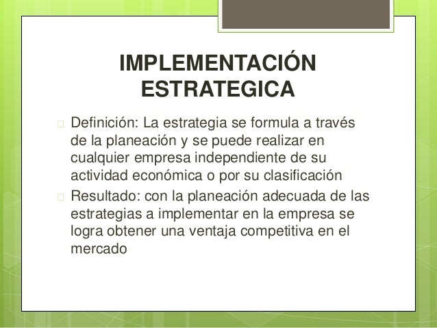 Implementacion Significado
