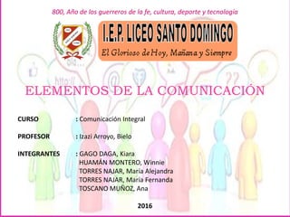 Elementos de la comunicacion expo | PPTX