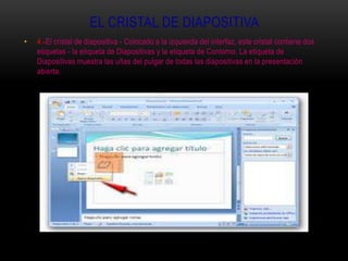 Elementos de la interfaz de power point | PPTX