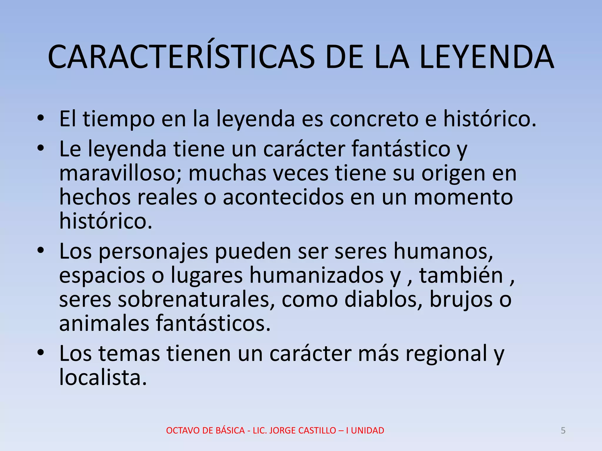 Elementos de la leyenda | PPT