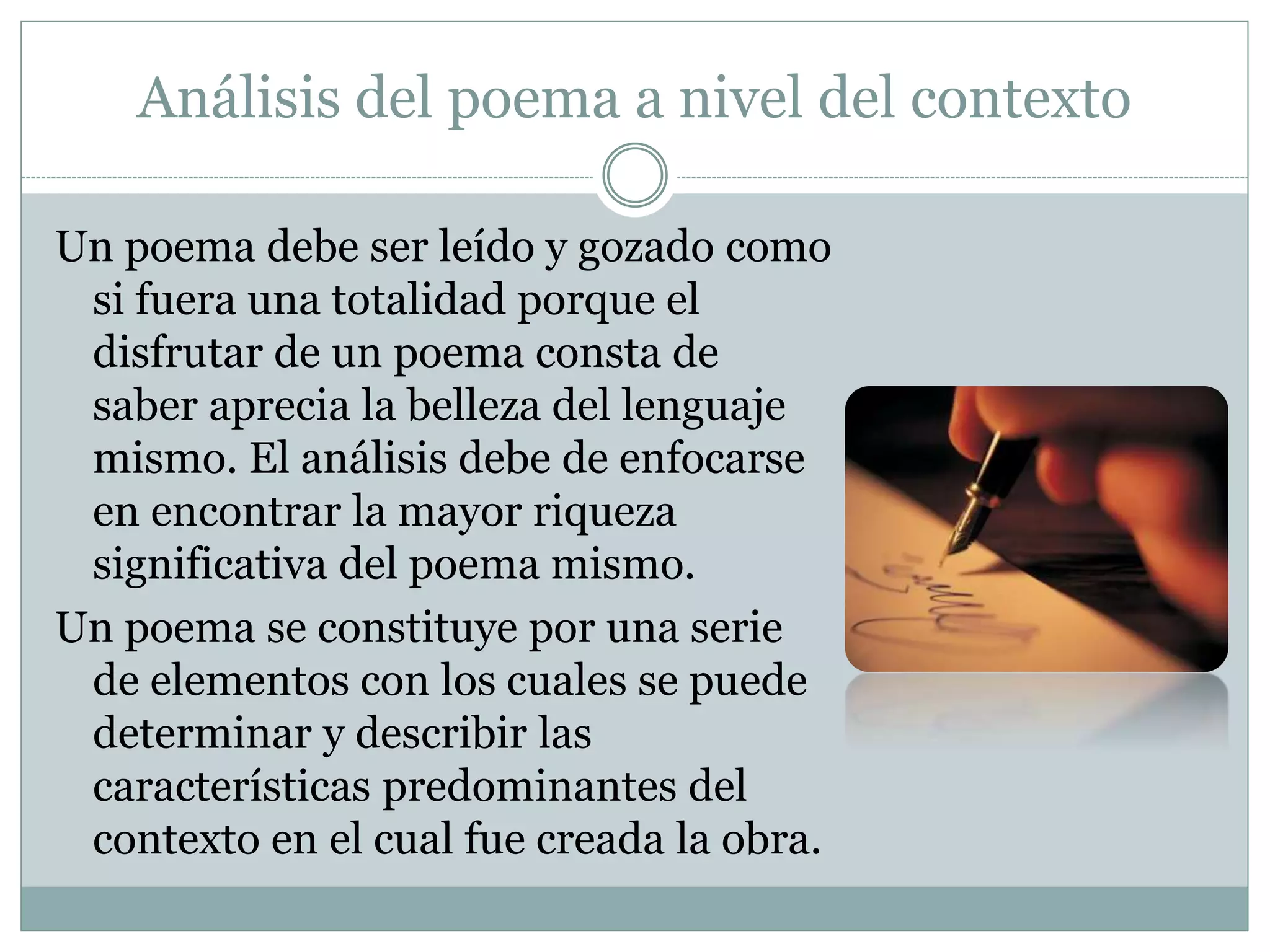 Elementos del análisis del texto poético | PPTX