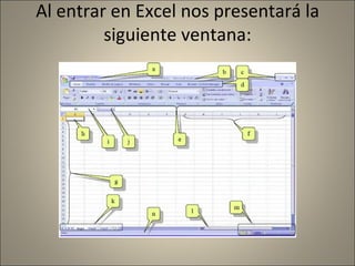 Elementos De La Pantalla De Excel | PPT | Computing | Technology & Computing