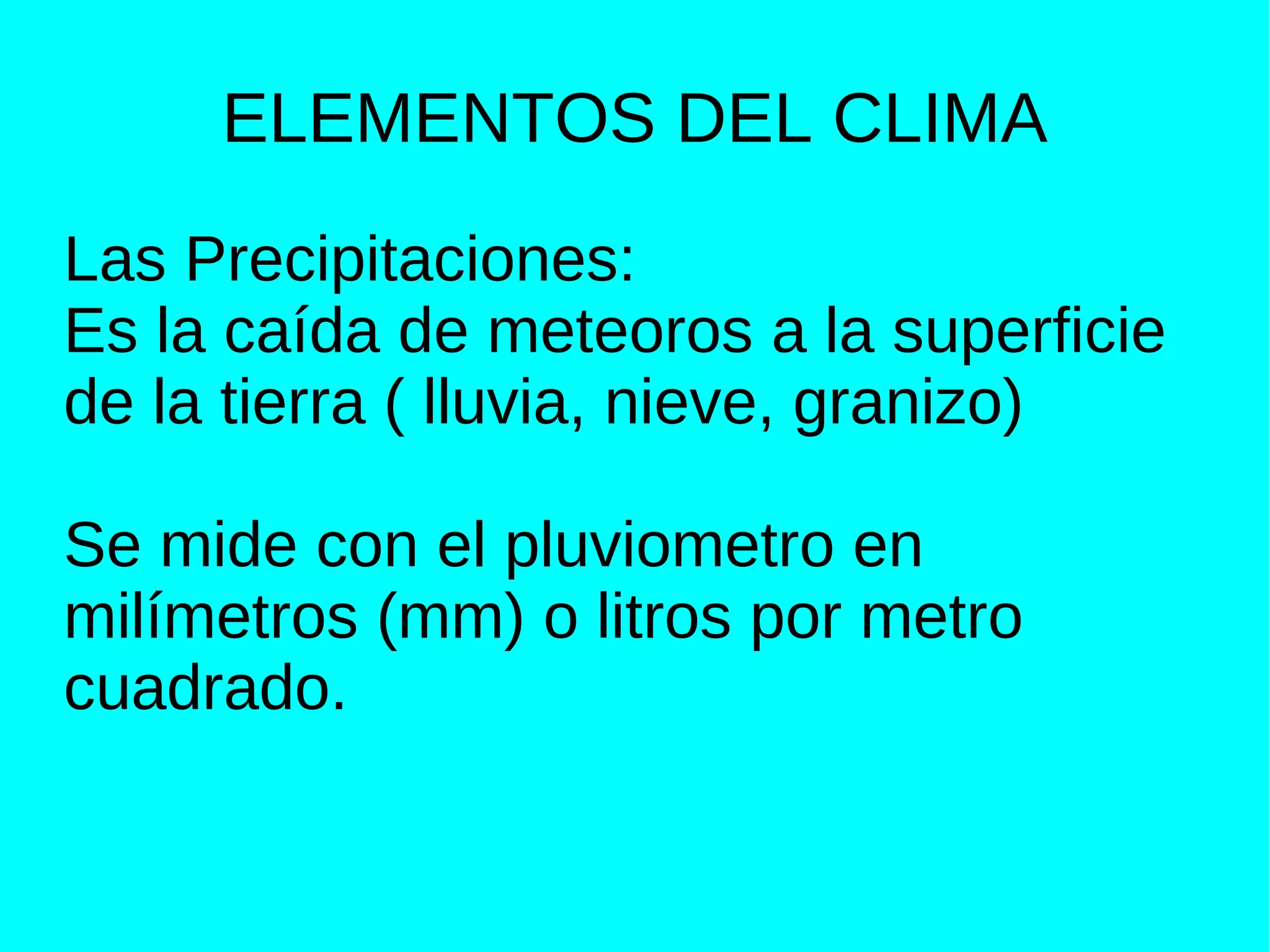 Elementos del clima | ODP
