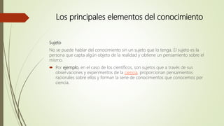Elementos del conocimiento | PPTX