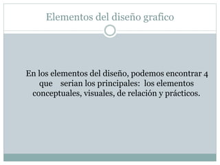 Elementos del diseño grafico | PPTX