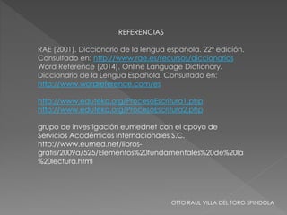 Elementos de lectoescritura | PPTX
