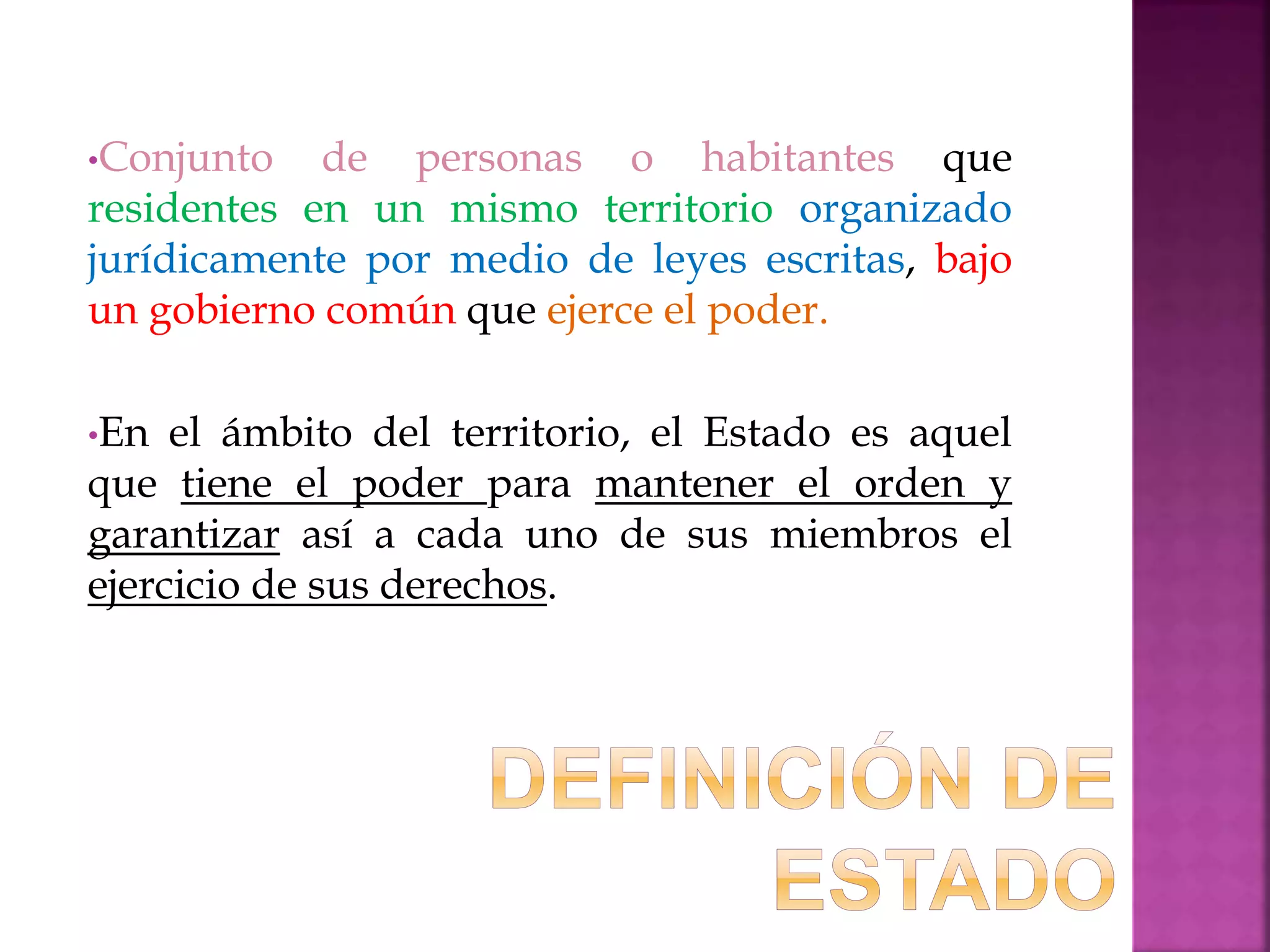 Elementos del estado | PPTX | Political Issues & policy | Politics