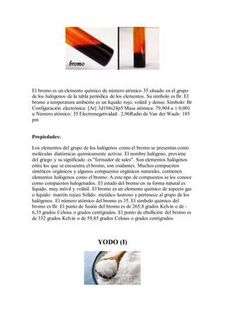 Elementos del grupo 7a | DOCX