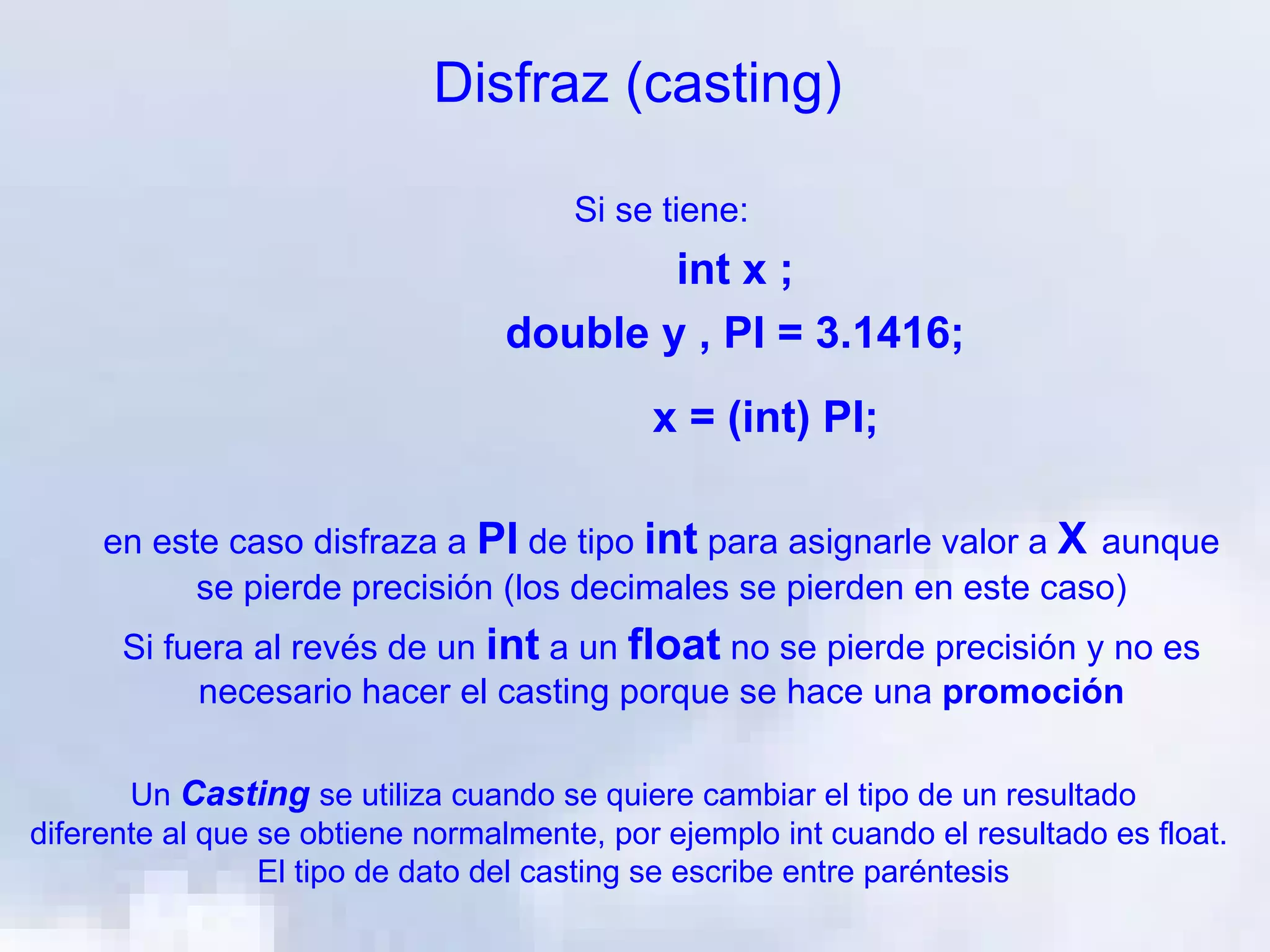 Elementos del lenguaje java | PPT