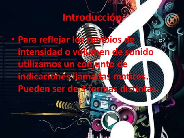 Elementos del lenguaje musical que determinan la intensidad