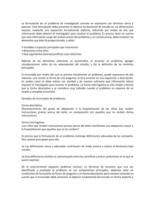 Elementos del problema | DOC