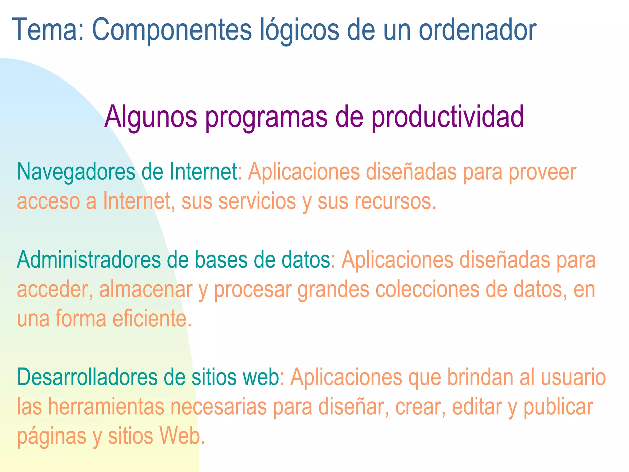 Elementos del sistema informatico | PPT | Computing | Technology ...