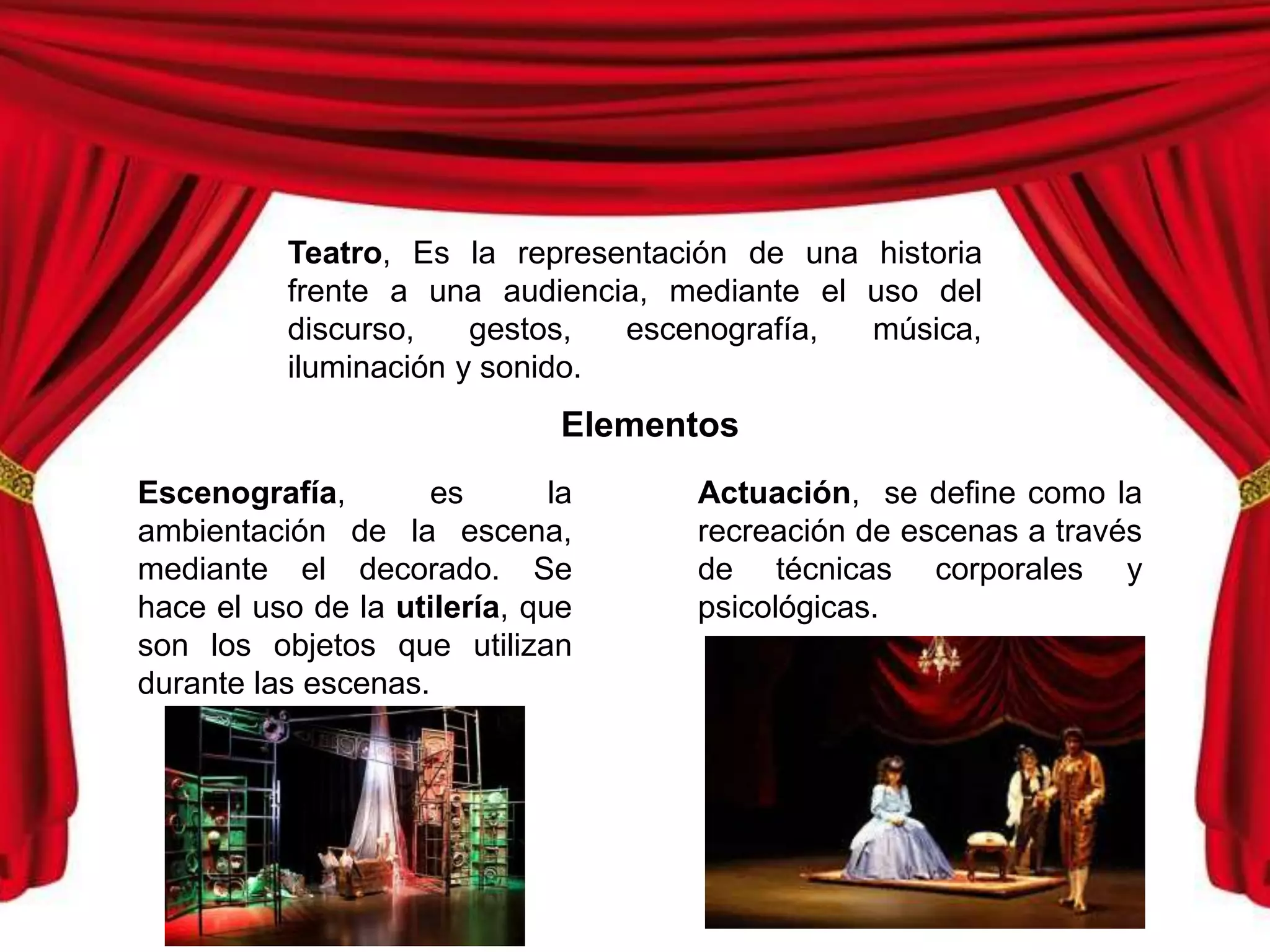 Elementos del teatro | PPTX