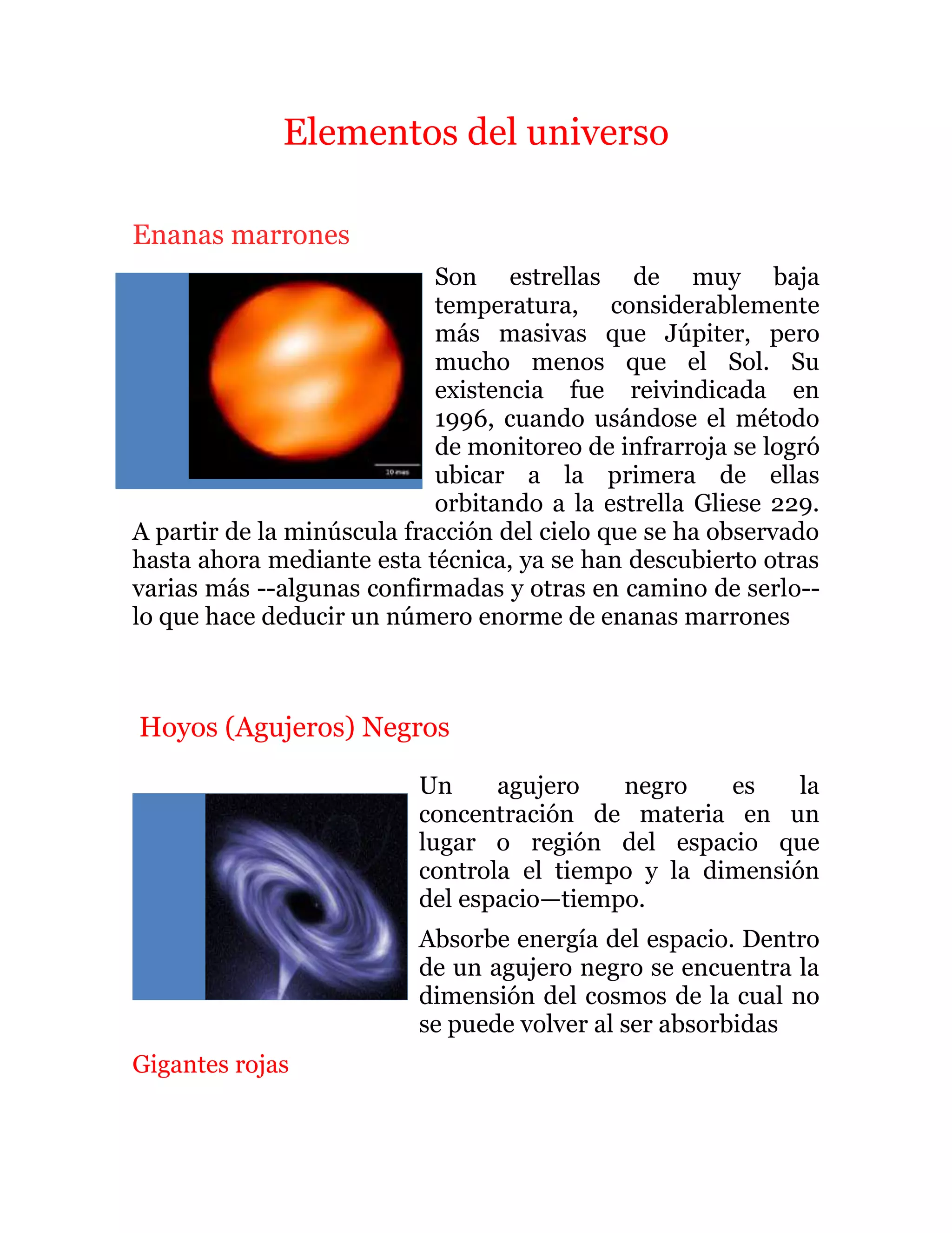 Elementos del universo(elements of the universe) | PDF