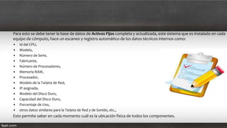 Elementos de tarea y control de recursos informaticos | PPTX