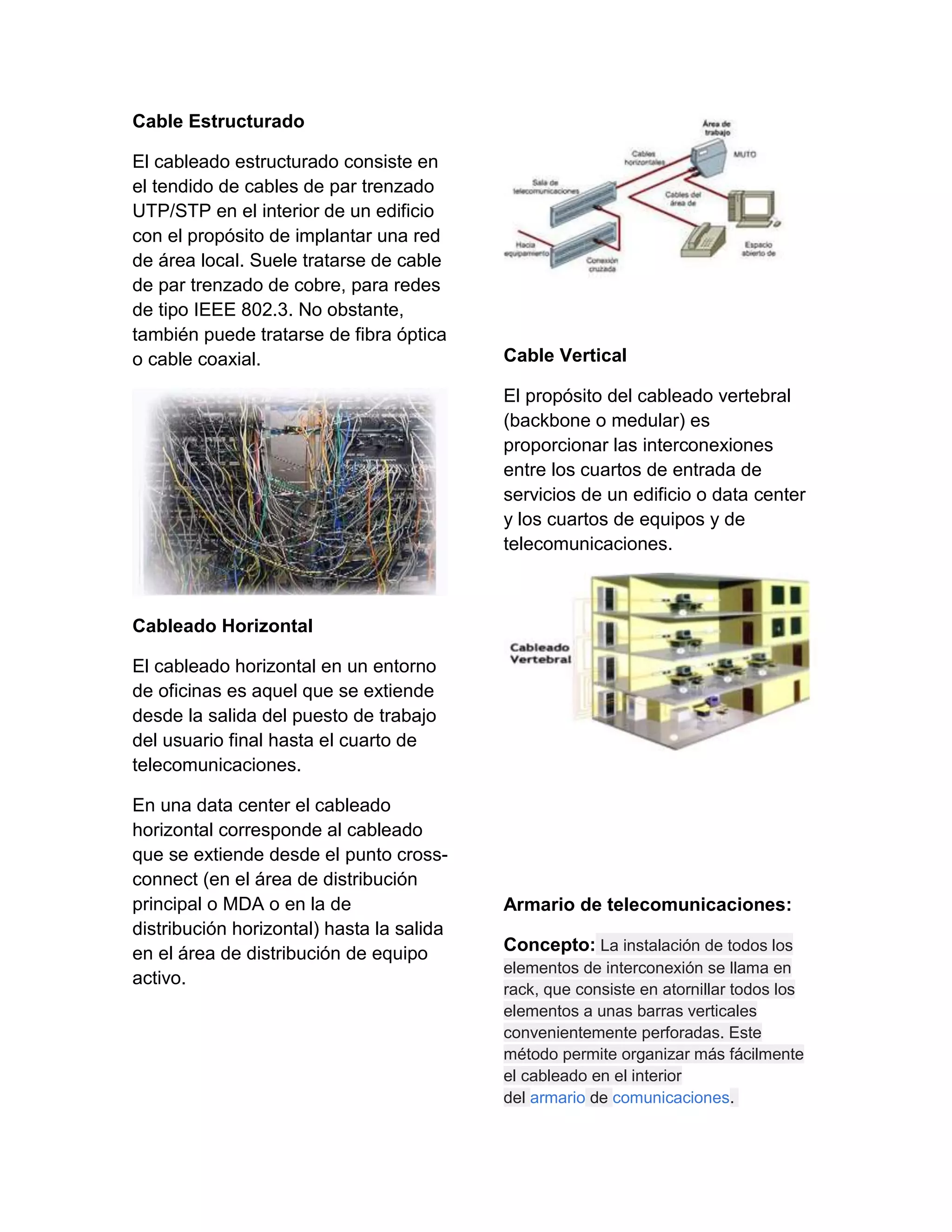 .Elementos de un cableado estructurado | DOCX