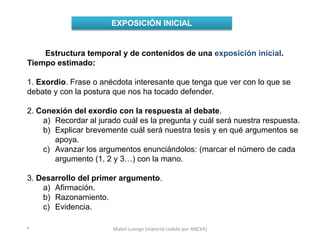 Elementos de un debate sin tiempos | PPTX