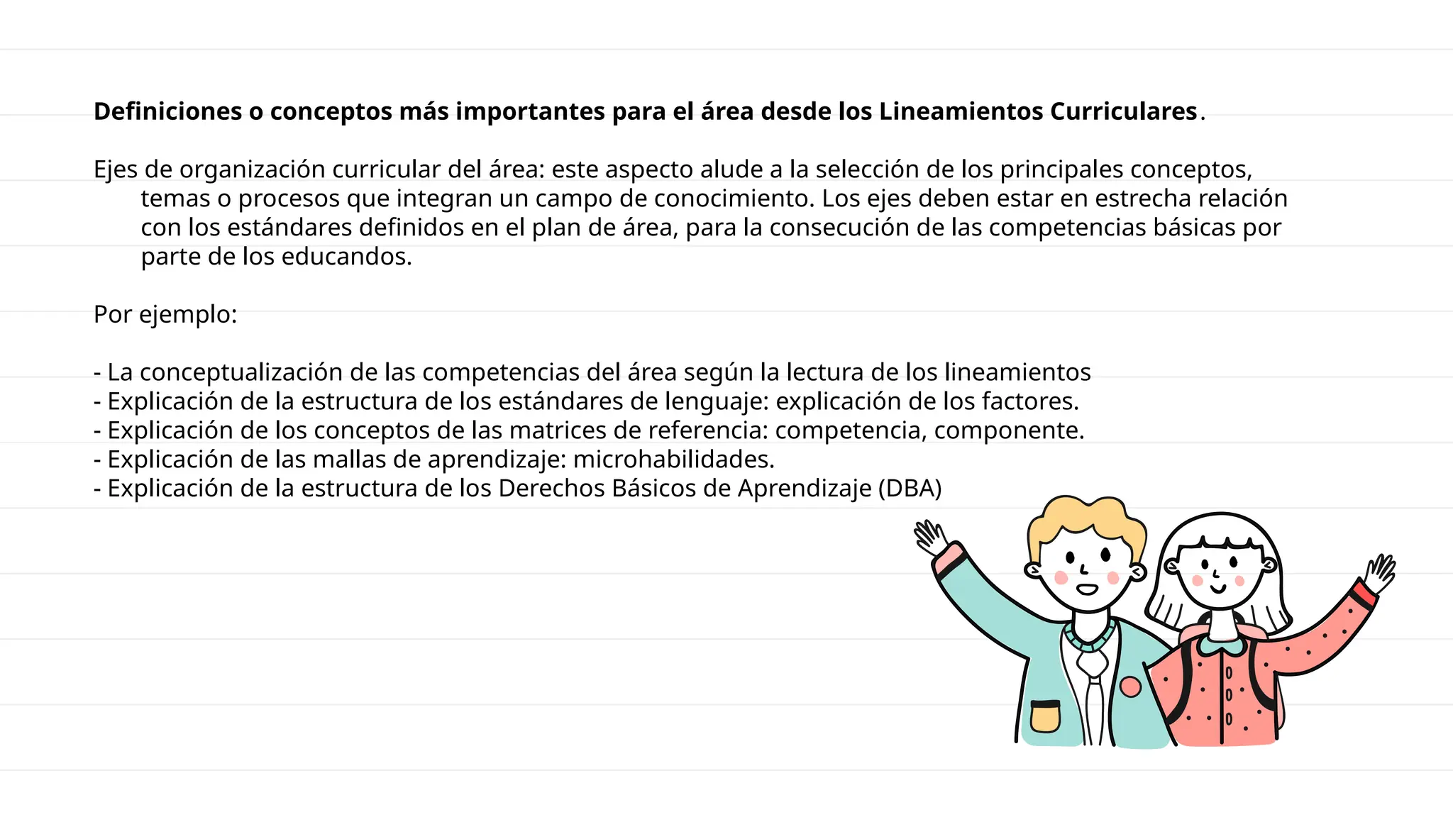 ELEMENTOS PARA CONSTRUIR UN PLAN DE ÁREA | PPTX