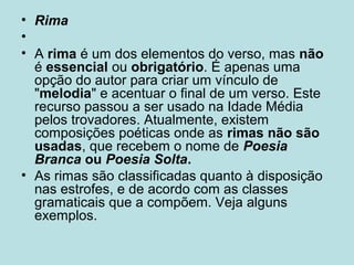 Elementos estruturais da poesia | PPT