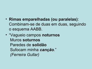 Elementos estruturais da poesia | PPT