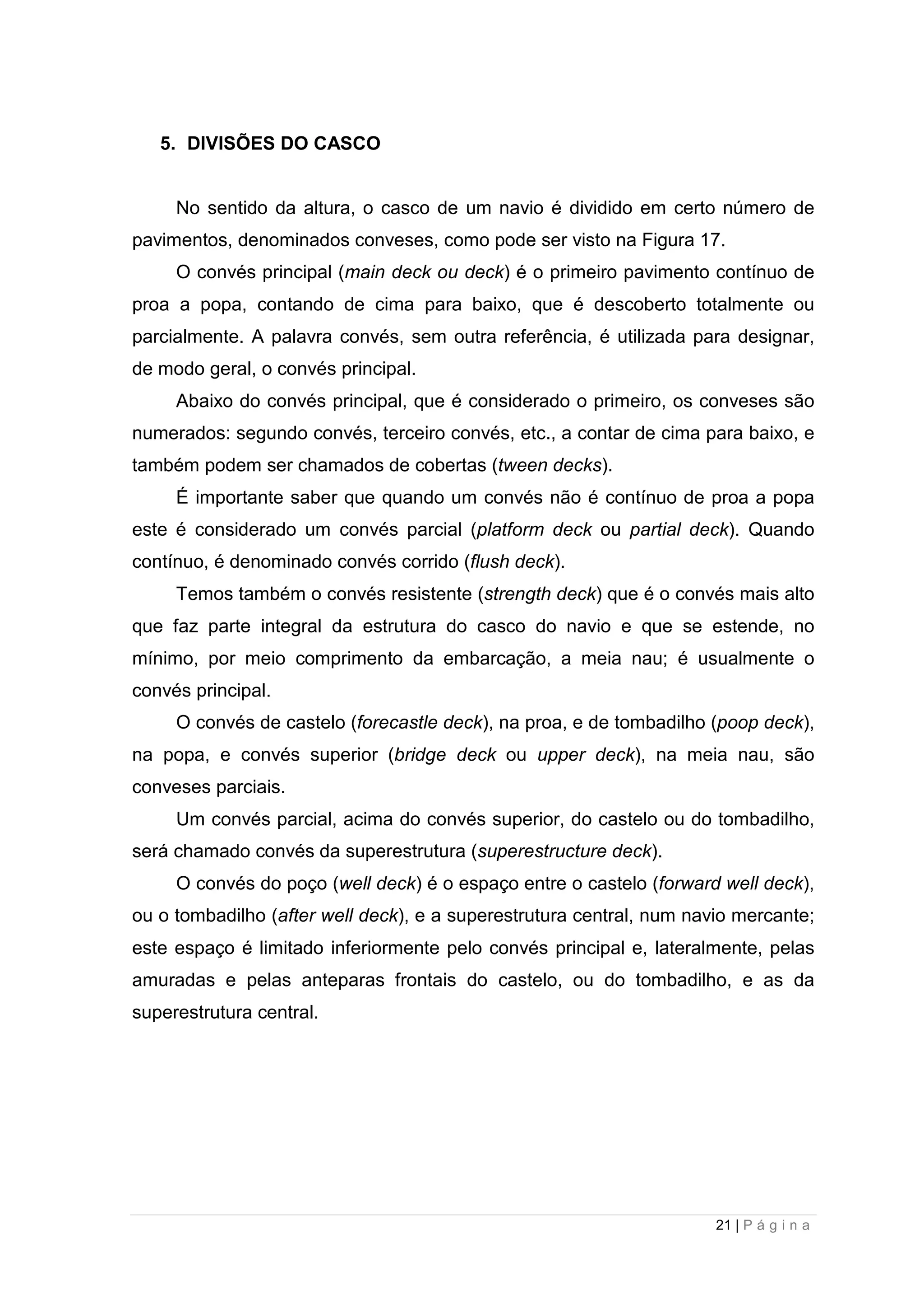 Elementos estruturais de navios (arranjo e nomeclatura) construcao ...