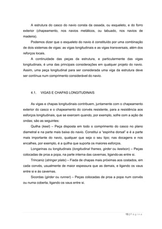 Elementos estruturais de navios (arranjo e nomeclatura) construcao ...