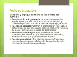 Elementos, fuentes y características del curriculo coralia peña y mynor ...