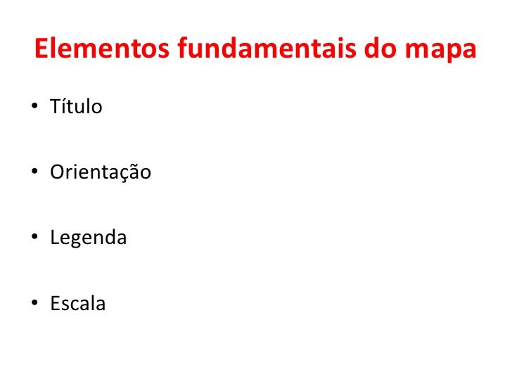 Elementos fundamentais do mapa