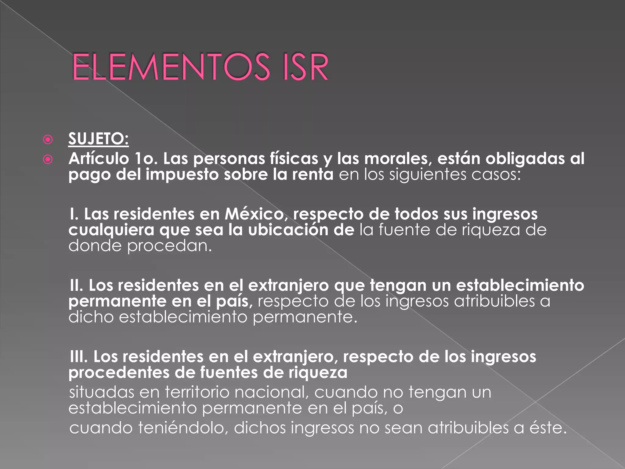 Elementos IDE ISR | PPT
