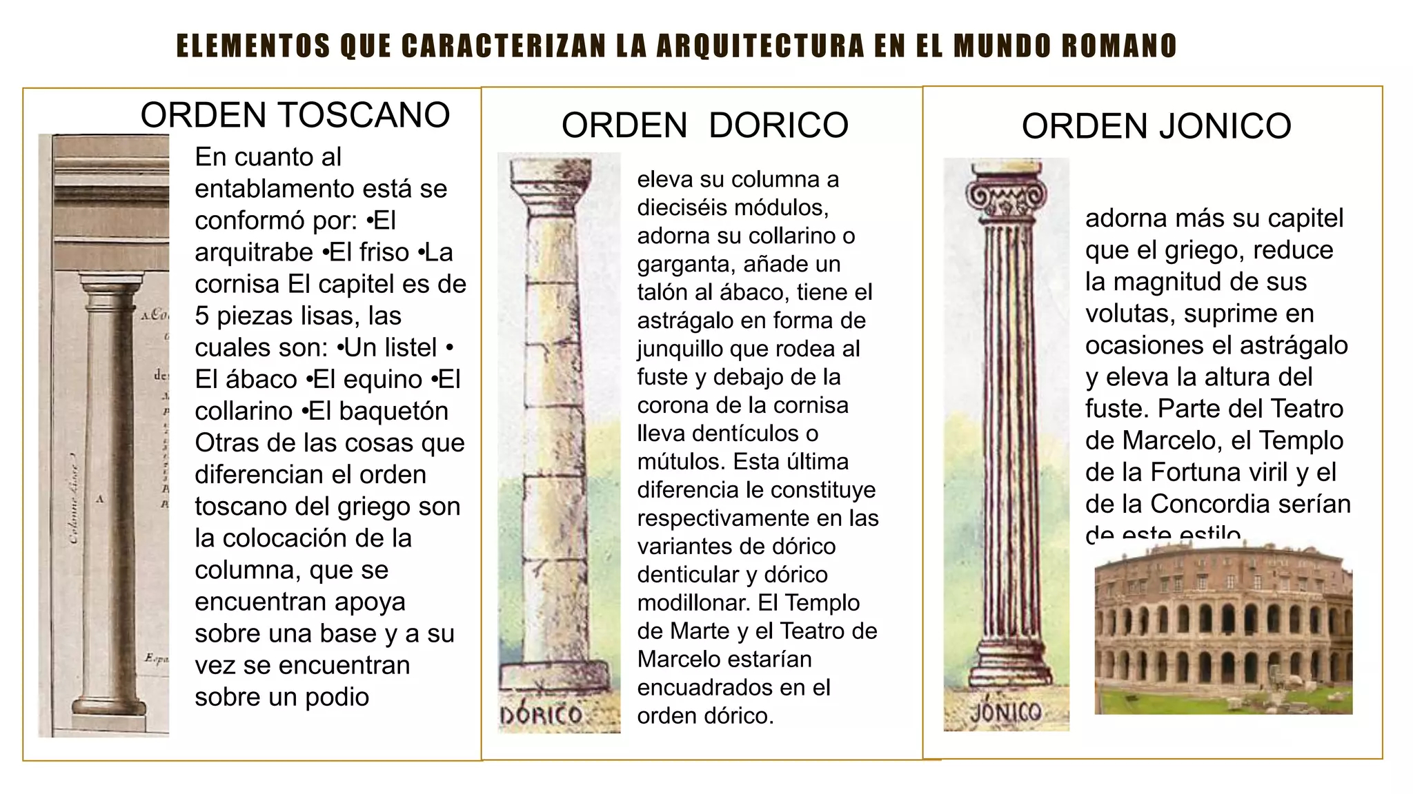 Elementos que caracterizan la arquitectura en el mundo romano | PPTX