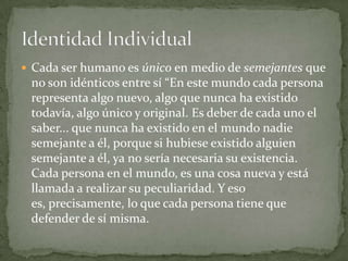 Elementos que componen la identidad individual y colectiva | PPTX
